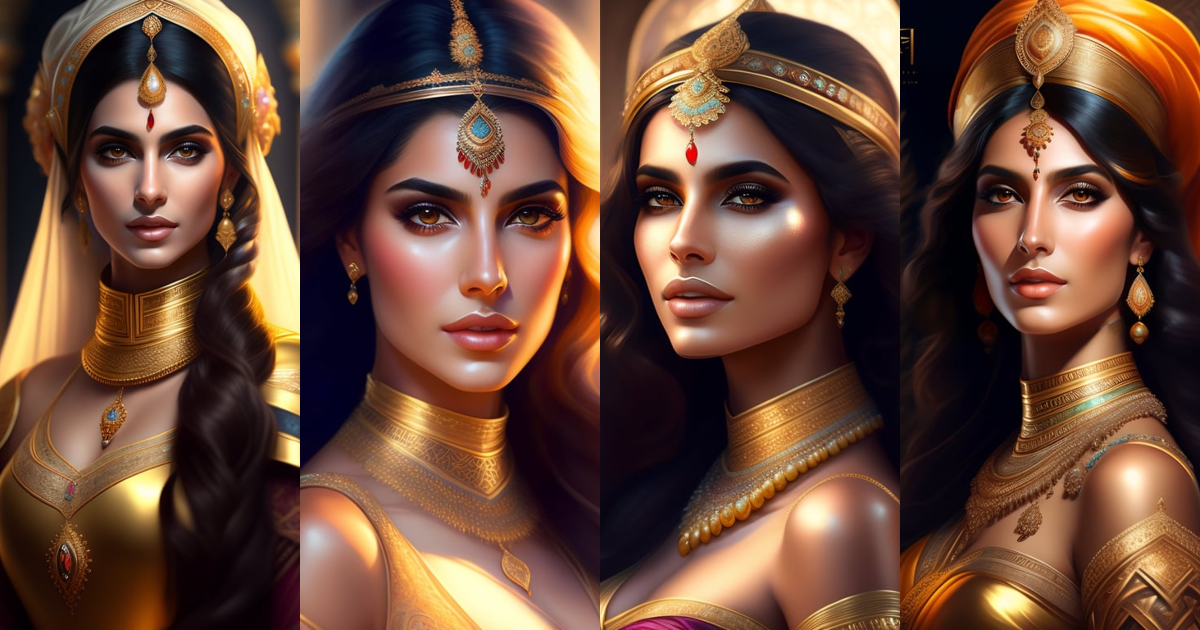 Lexica - Beautiful portrait of an attractive Persian Princess who is an ...