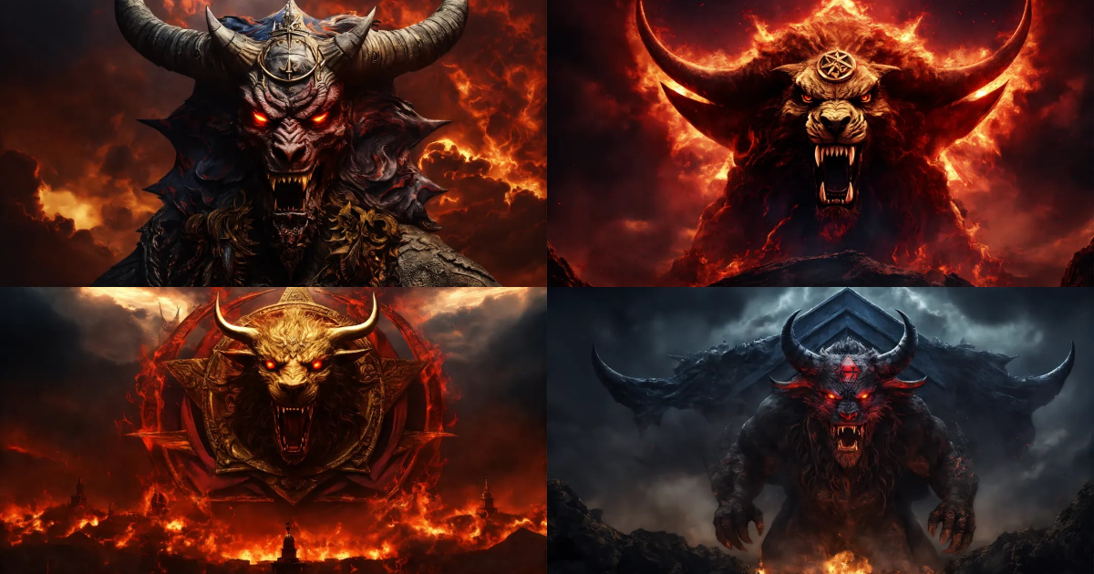 Lexica - Evil demonic Israel flag beast with an armageddon demon ...