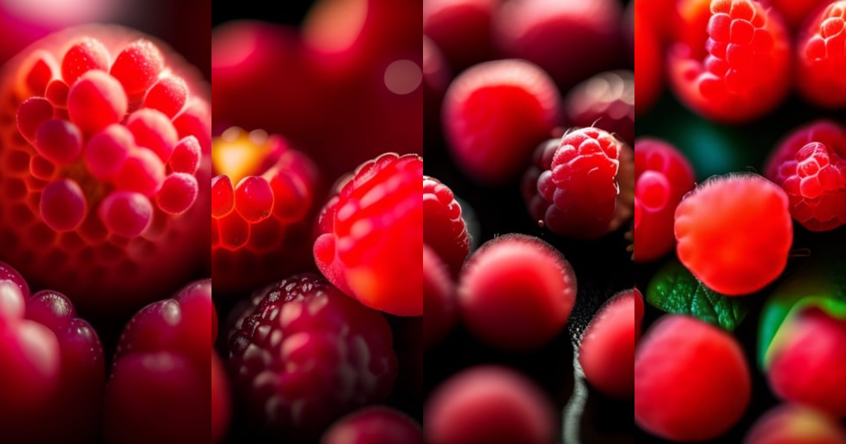 Lexica - A close up of raspberries, studio light, focus
