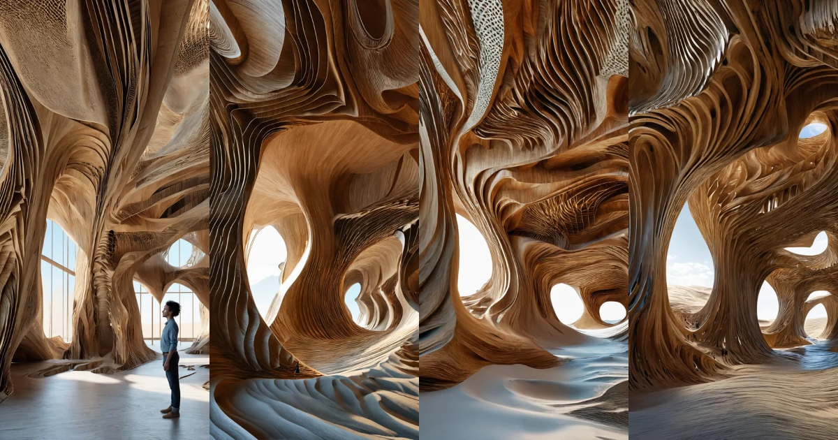 Lexica - A person standing inside of a wooden structure, infinite ...
