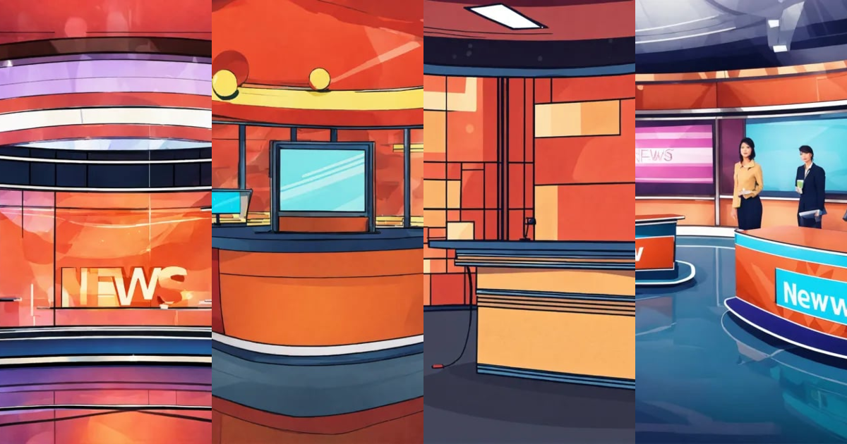Lexica - Illustration of a news show background