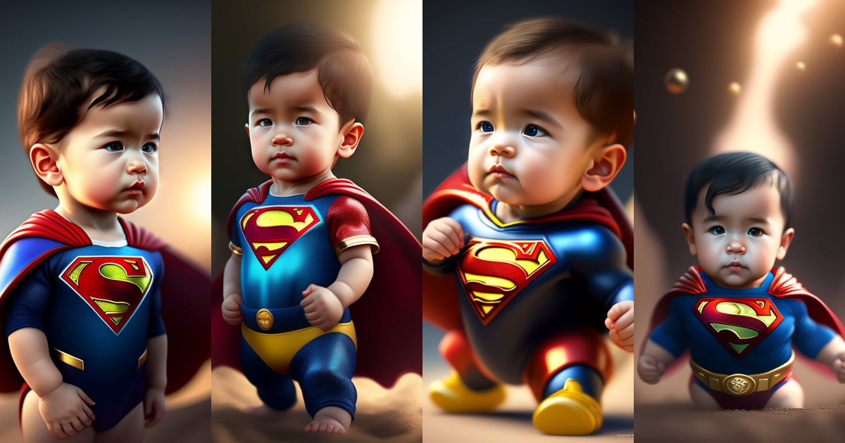 Lexica - Baby superman, moonwalker, render, rembrandt, cgsociety ...
