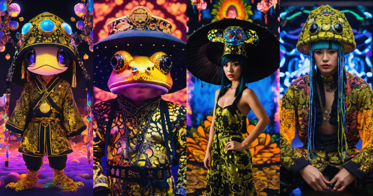 Lexica - Full body portrait A toad made out of a 3d black and sapphire ...