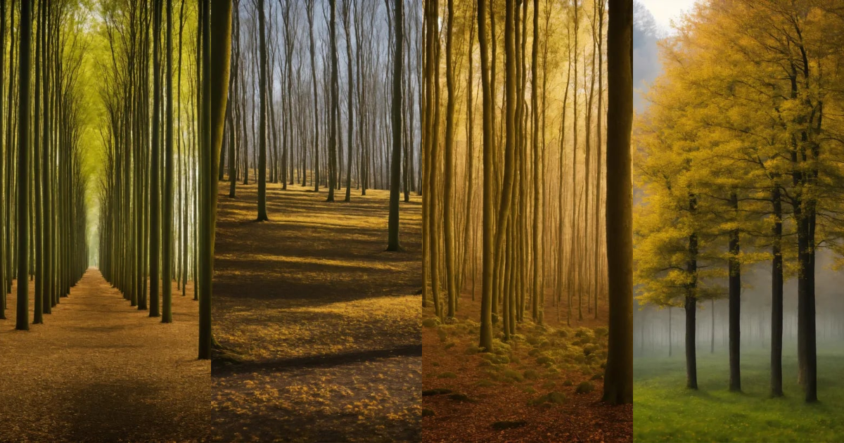 Lexica - High-resolution photograph, recursive art, a trees landscape ...