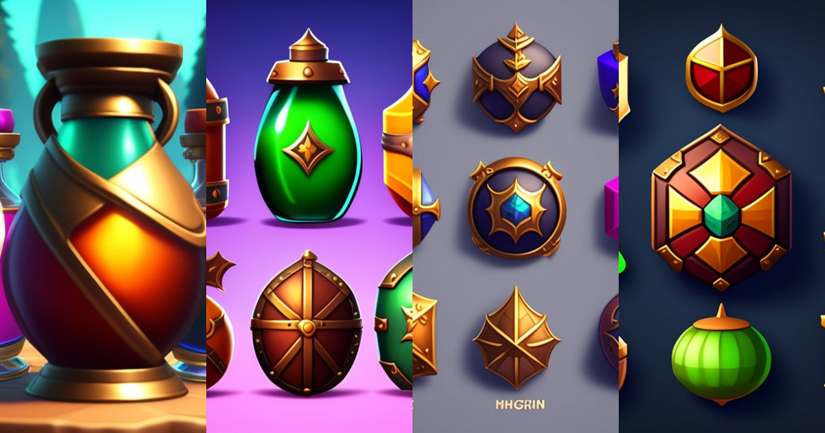 Lexica - Stylized RPG game icons spell magic potion armor