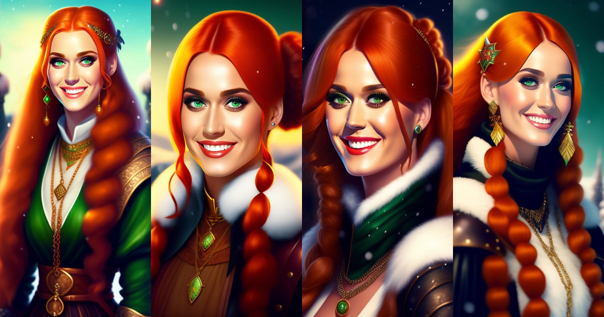 Lexica - Katy perry a Long ginger hair, tanned man in female medieval ...