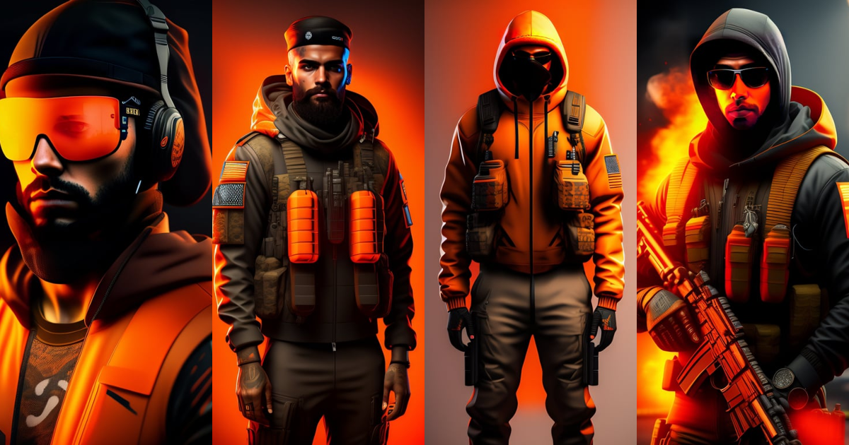 Lexica - CS-GO man terrorist, with tattos in the body, hollographic ...