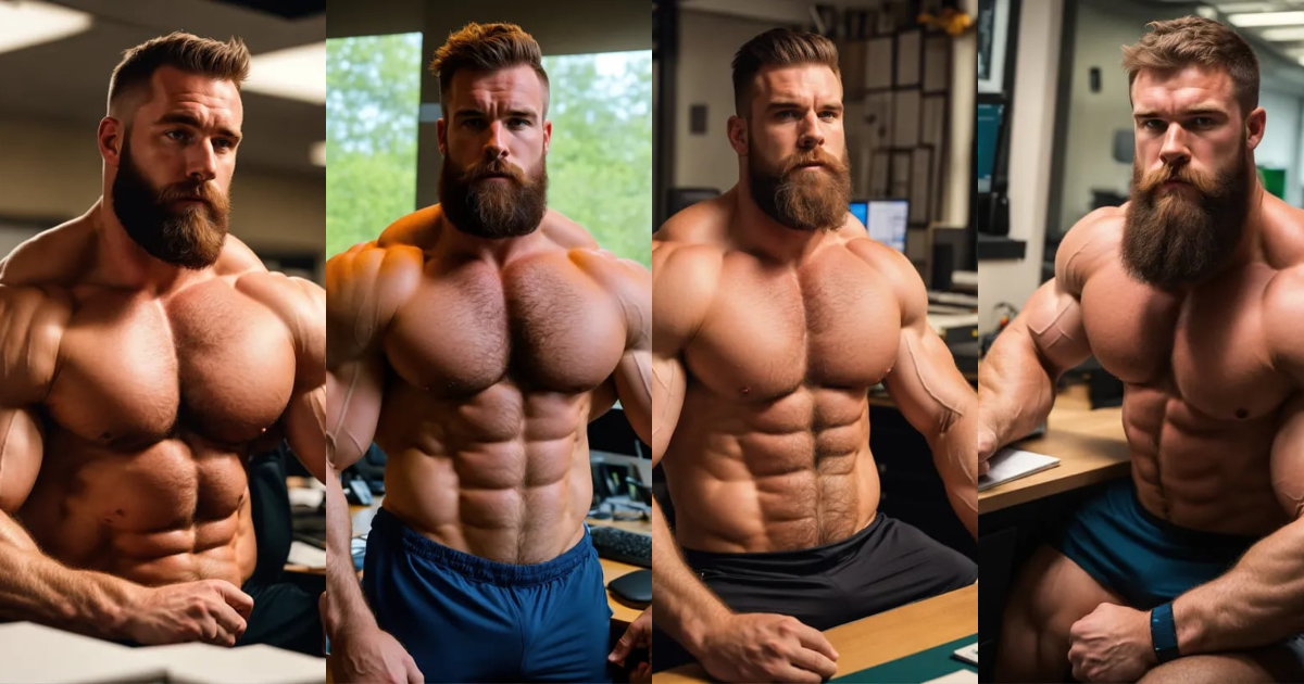 Lexica - 30-year-old hairy Irish man with big muscles, big bodybuilder ...