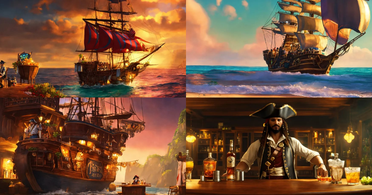 Lexica - Pirate Bartender gigantic, 8k