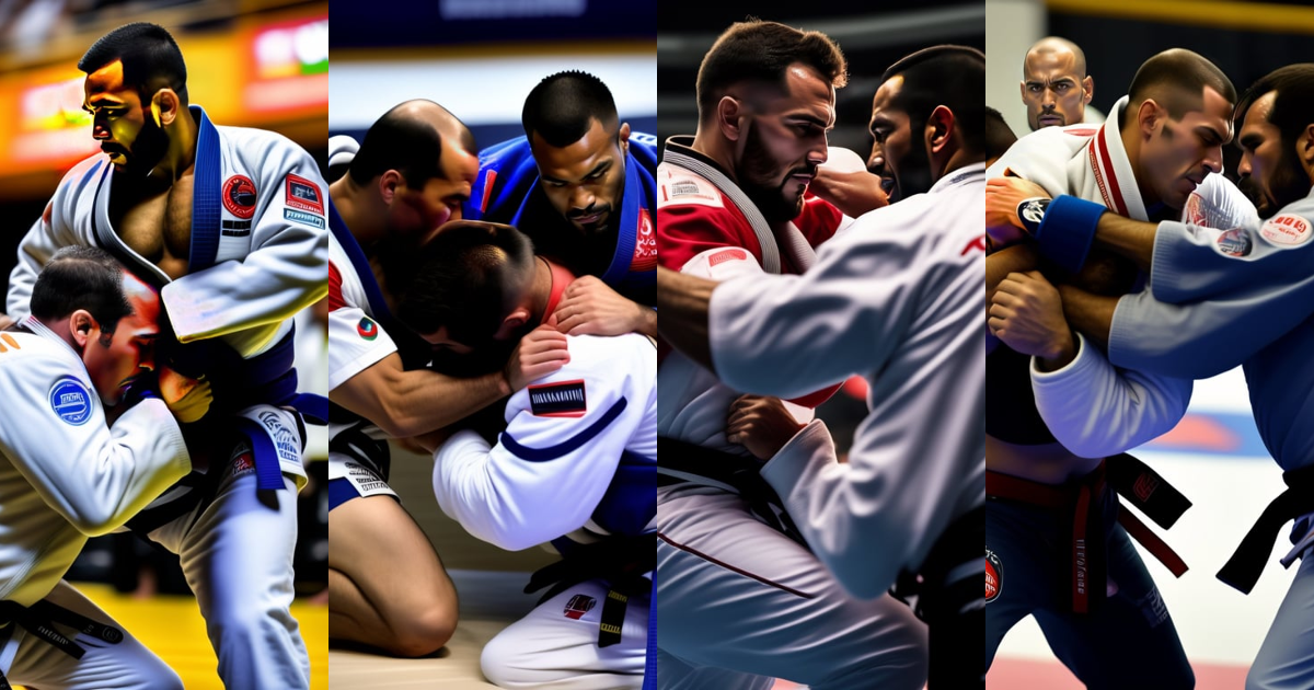Lexica - Two men in a brazilian jiu jitsu competition and one of the ...