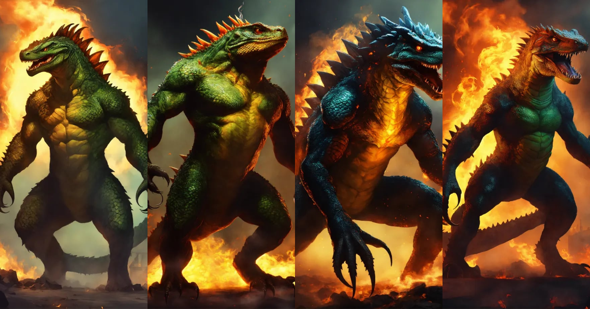 Lexica - CREATE ME A HUGE GIANT MUTANT LIZARD WITH CLAWS, FULL BODY ...