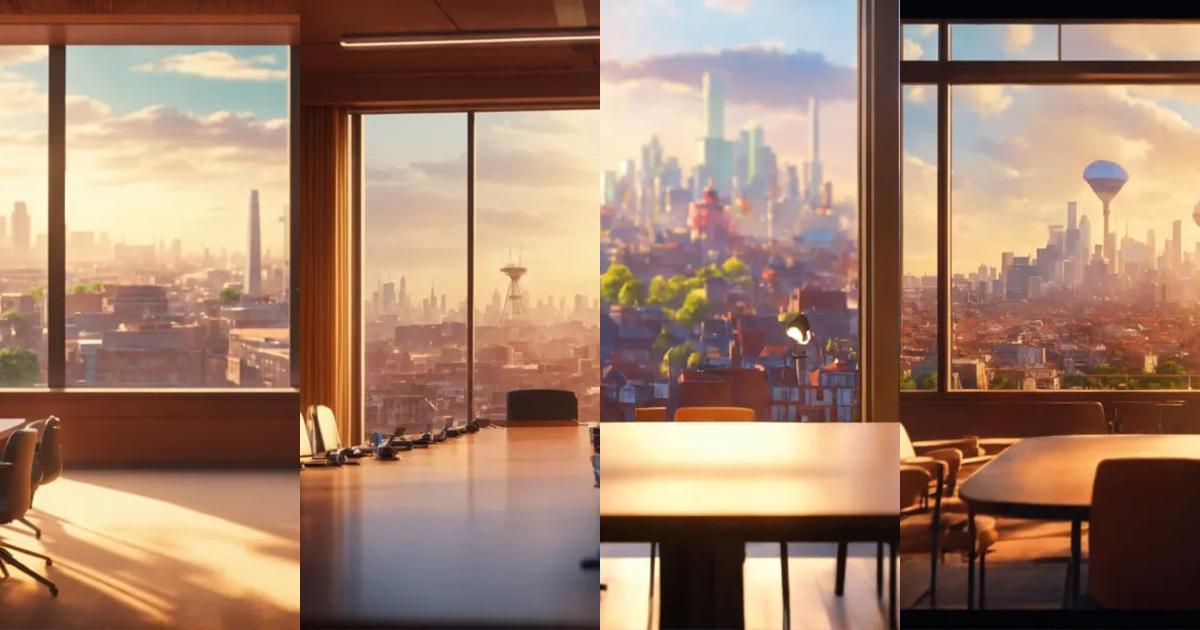 Lexica - Press conference room as background, a modern relistic city ...