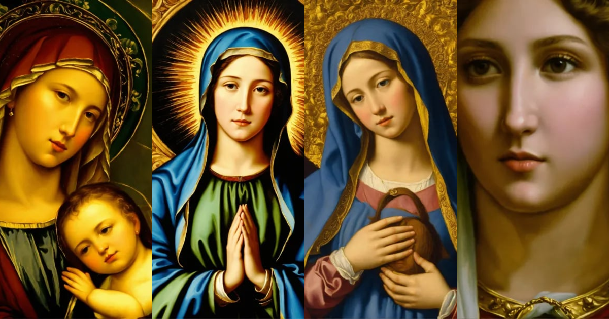Lexica - Renaissance oil painting of the virgin mary