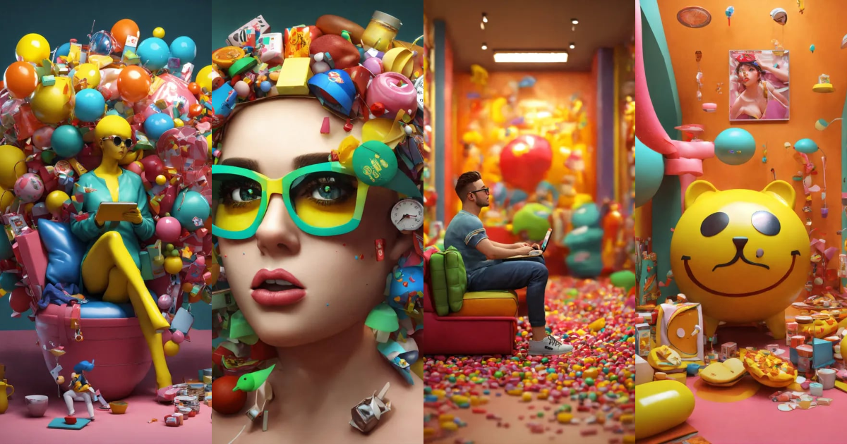 Lexica - Compulsive consumer 3D art