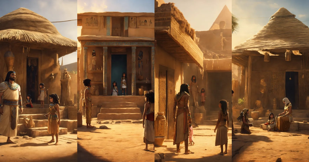 Lexica - An epic fantasy scene featuring an ancient Egyptian poor ...