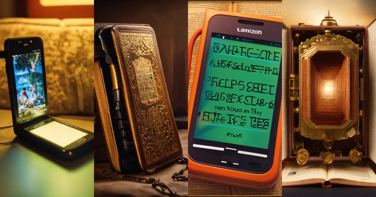 Lexica - Cell phone open like a book