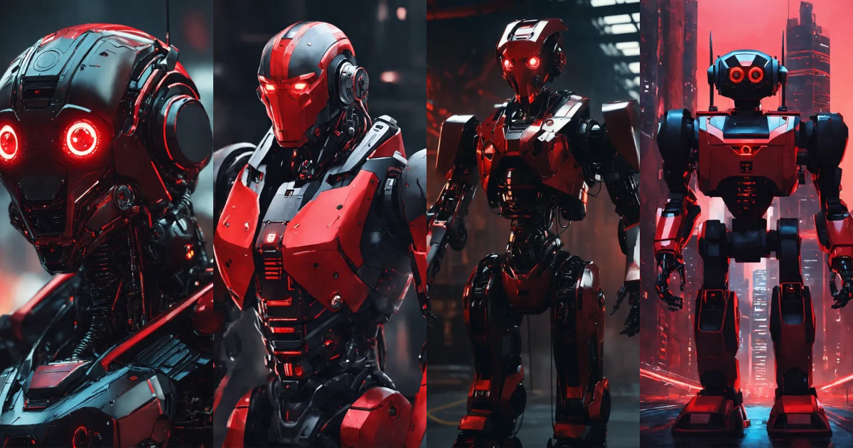 Lexica - Black and red robot