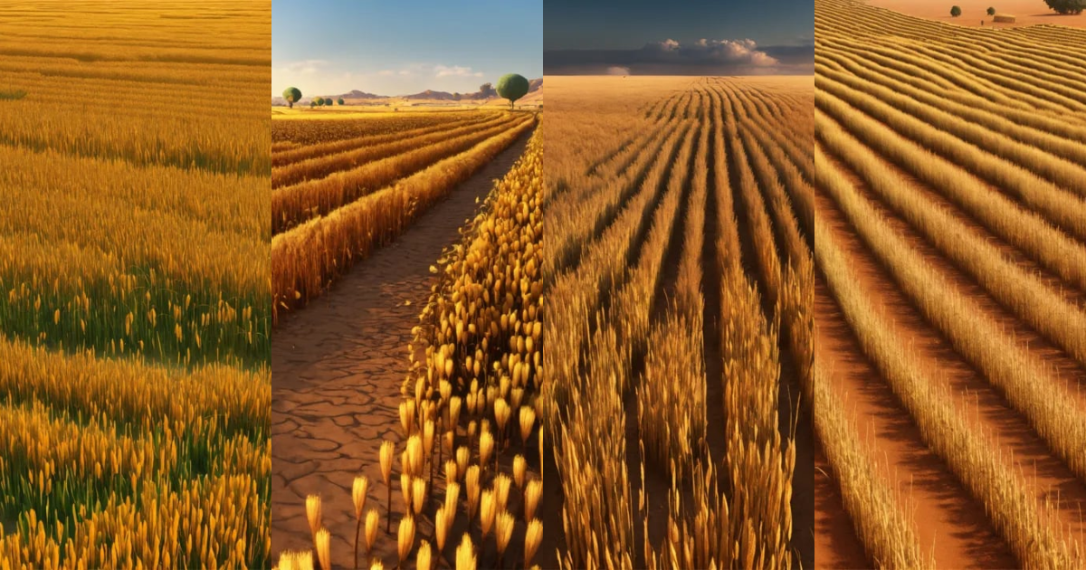 Lexica - Cartoon 3d field of dry crops