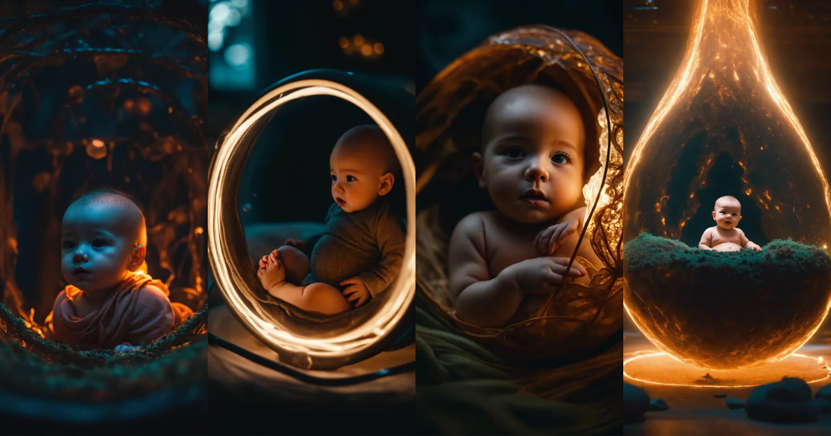 Lexica - Human baby in the womb sharp focus, fantasy, cinematic ...