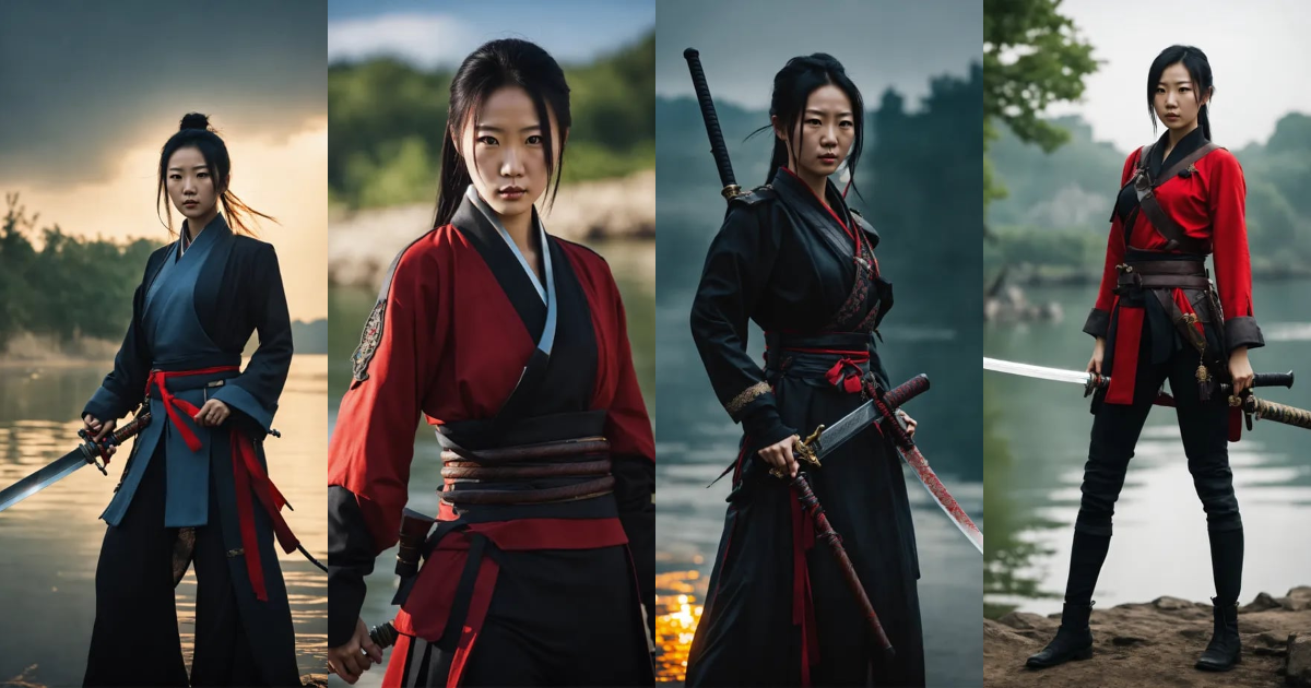 Lexica - Modern chinese female assassin with sword, long-distance mood ...