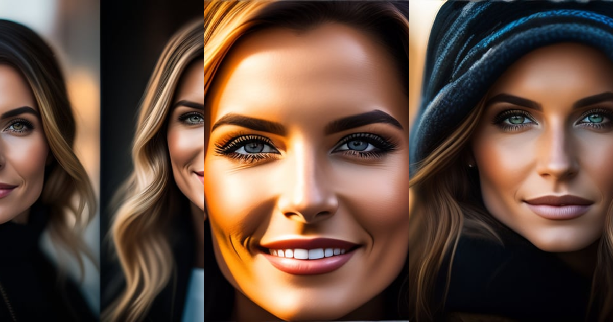 Lexica - A photo portrait of a woman, perfect face template, Fujifilm X ...