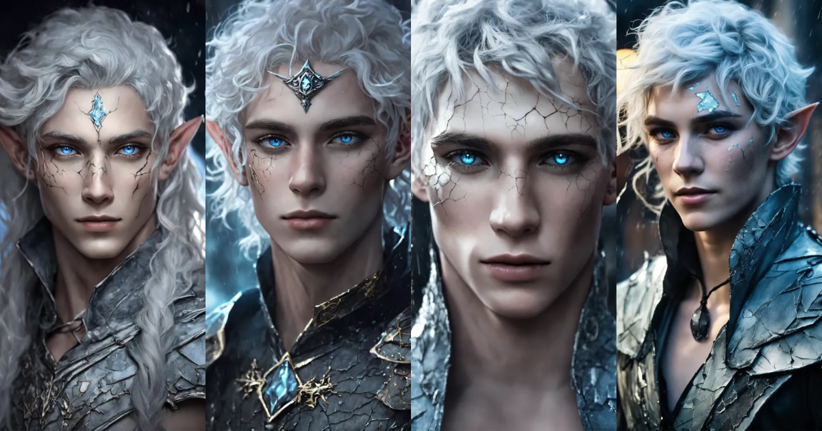 Lexica - Fantasy portrait of a ash-grey skinned elf, masculine ...