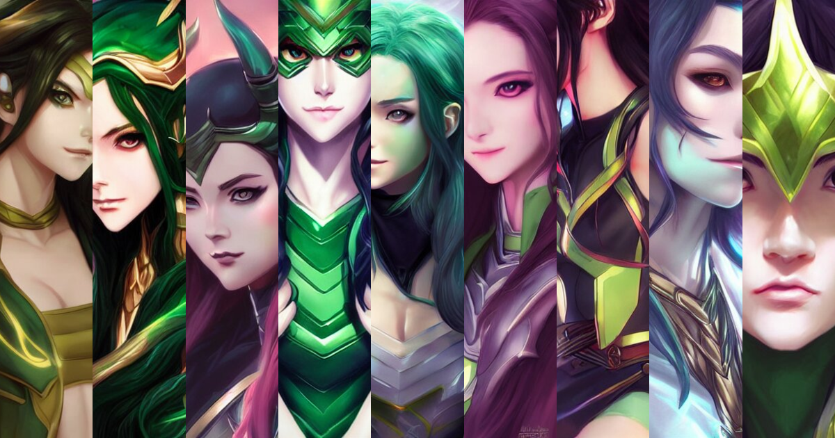 Lexica - Female Loki anime character beautiful digital illustration ...