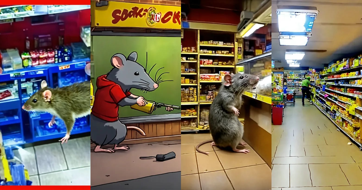 Lexica - Human like rat robbing store cctv recording