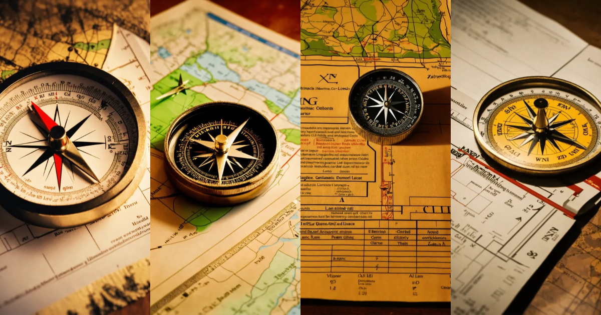 Lexica - A close-up shot of a ruler and compass resting on a zoning ...