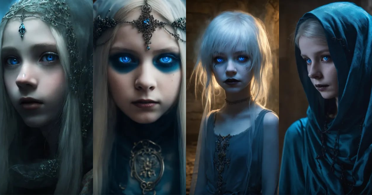 Lexica - Body portrait of a very childish deadly pale extremely slim ...