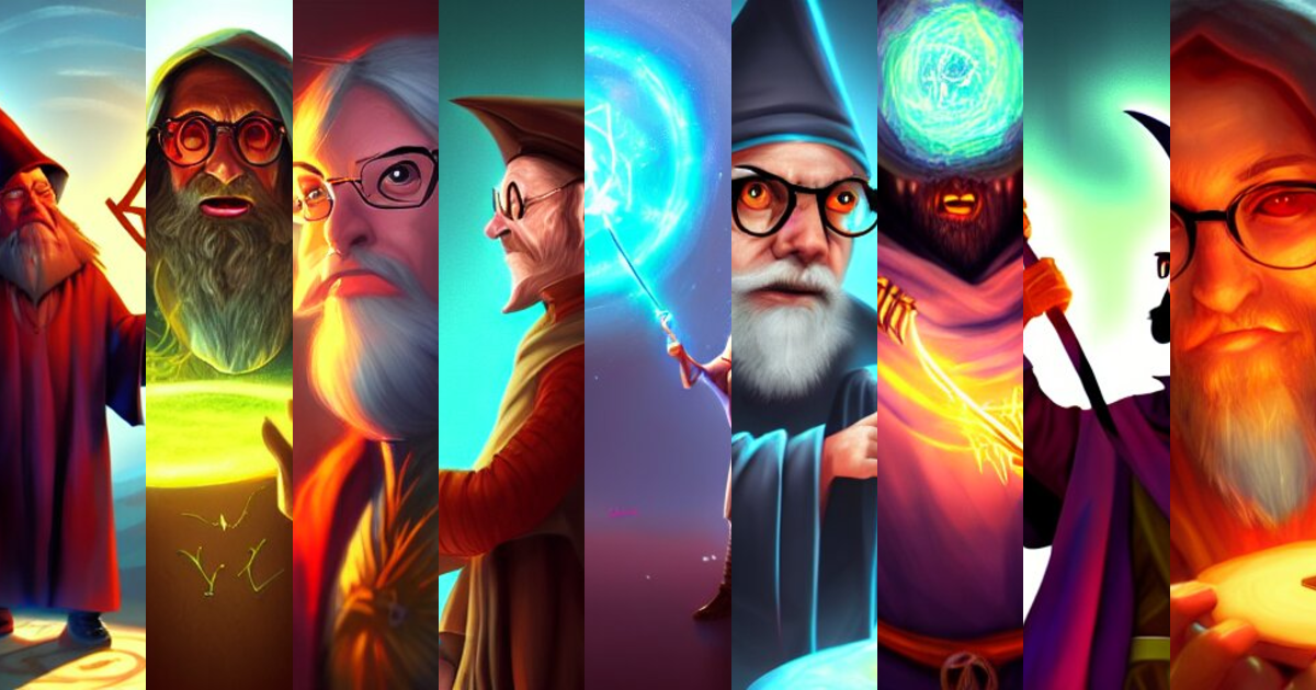 Lexica - Wizard nerd casting a spell , digital painting , digital art ...