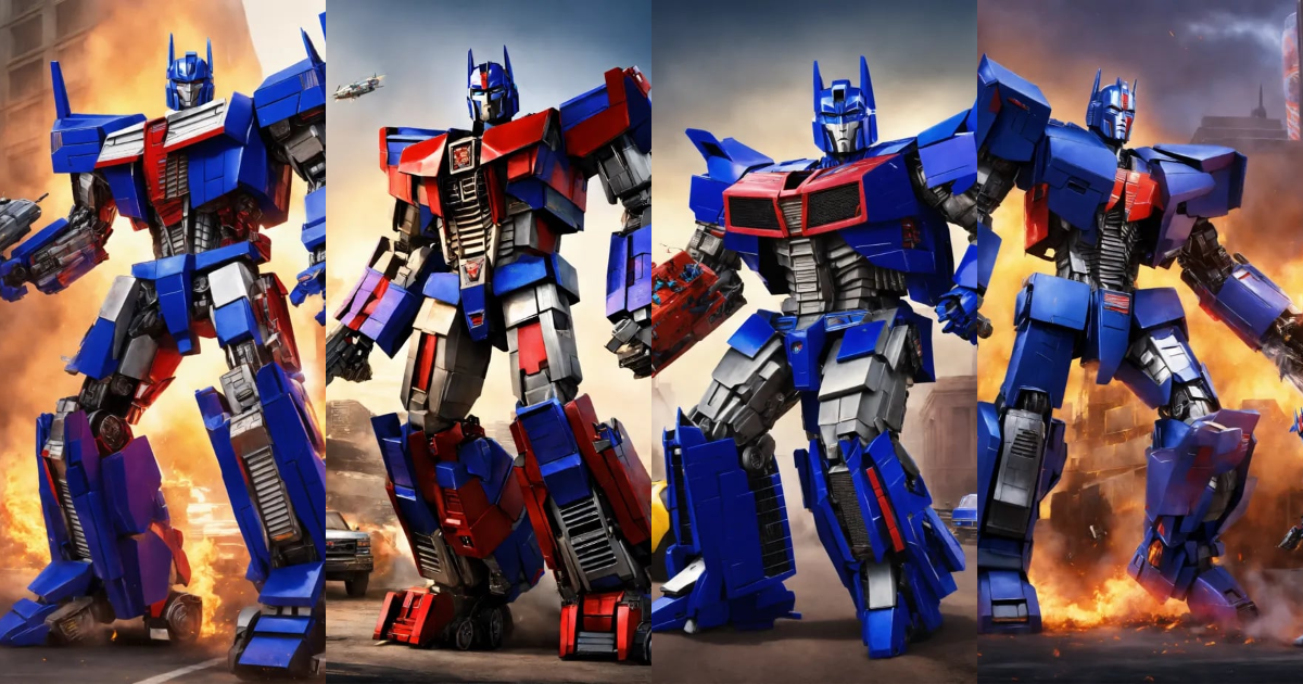 Lexica - President Joe Biden as a decepticon Transformer getting beaten ...