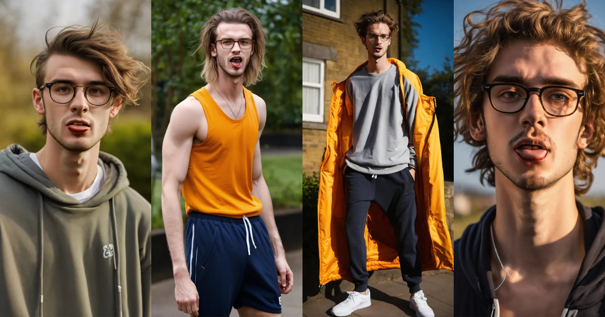 Lexica - Ugly, skinny, 25 year old british man, he is wearing jogging ...