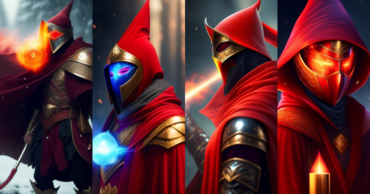 Lexica - Mysterious masked wizard with many smbols on clothing and ...