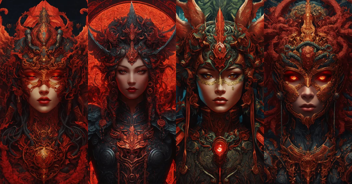 Lexica - A close up of a Medusa wearing an epic art, in style of art ...