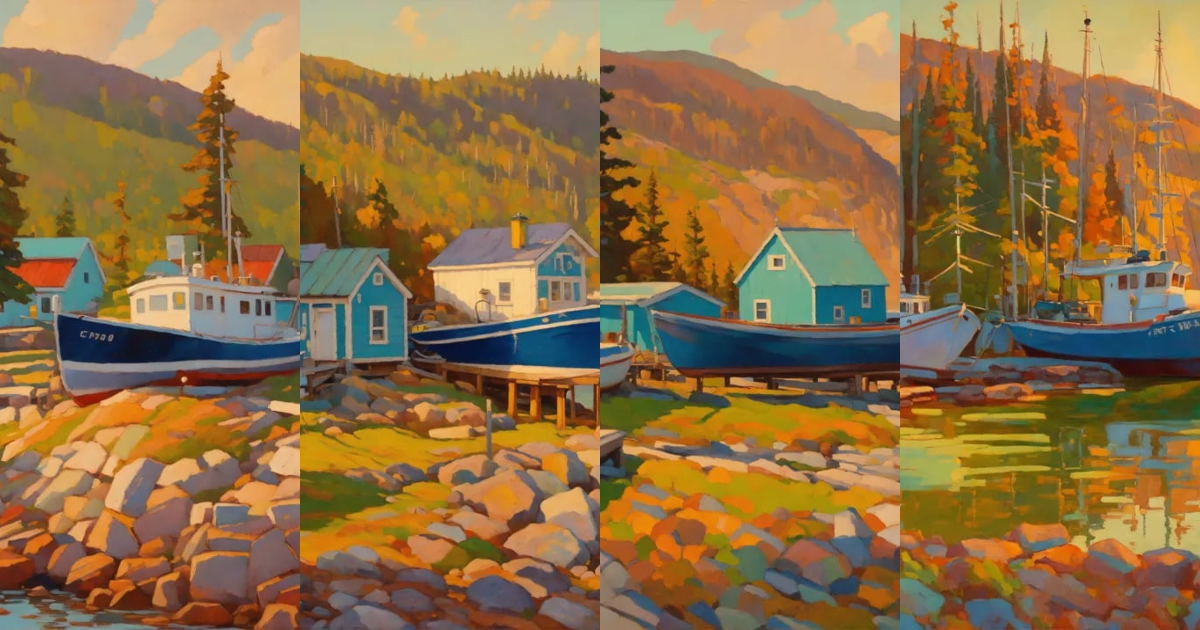 Lexica - Ocean, seashore, gaspé cliff, labrador landscape, rpg style ...
