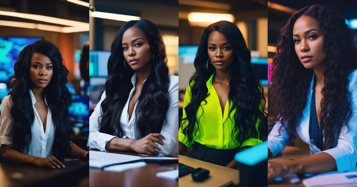 Lexica - Cinematic photography, modern, beautiful black female long ...