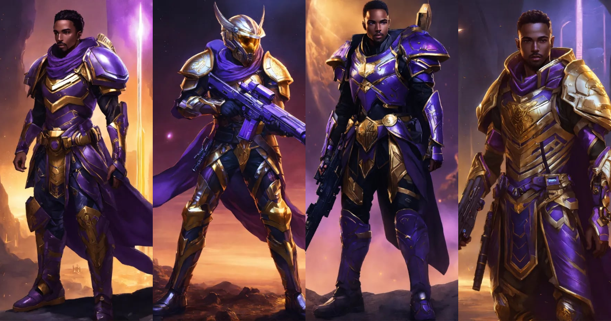 Lexica - High elf sci fi Ethiopian soldier wearing heavy sci fi armor ...