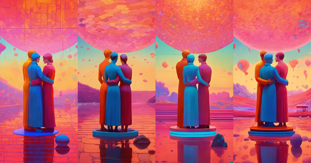 Lexica - A colorful vibrant portrait of a floating body and dreaming ...