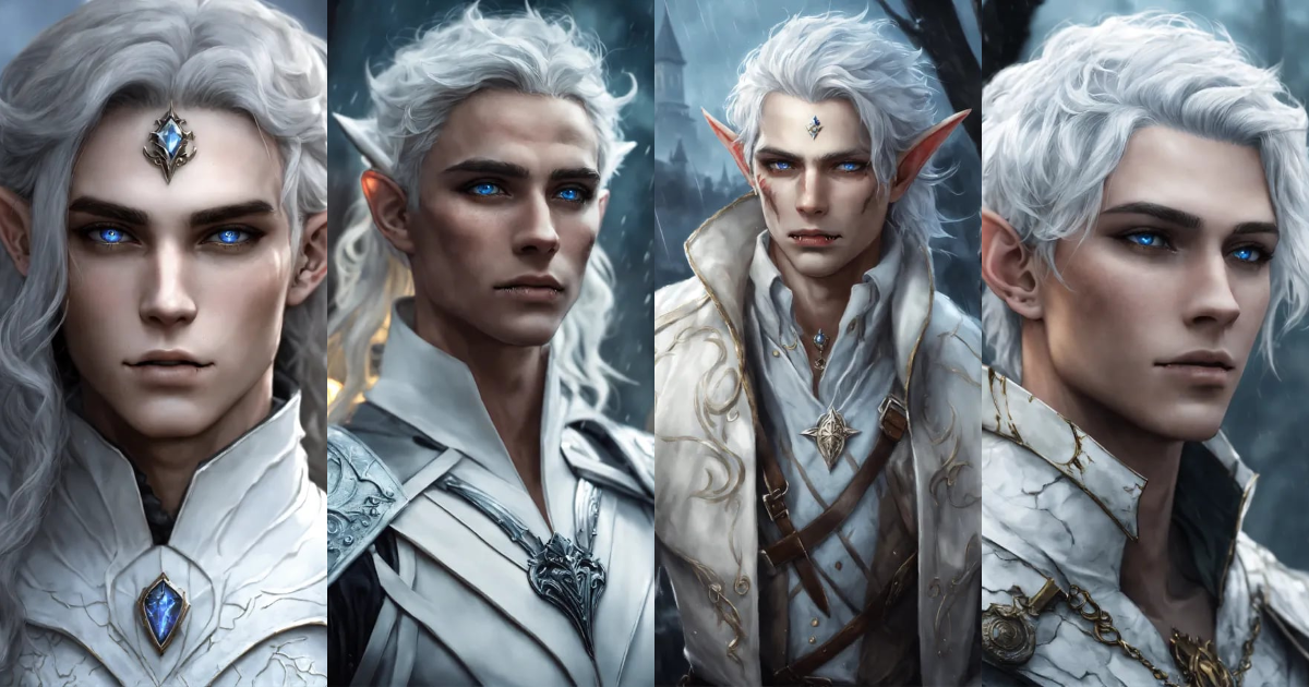 Lexica - Fantasy portrait of a ash-grey skinned elf, masculine ...