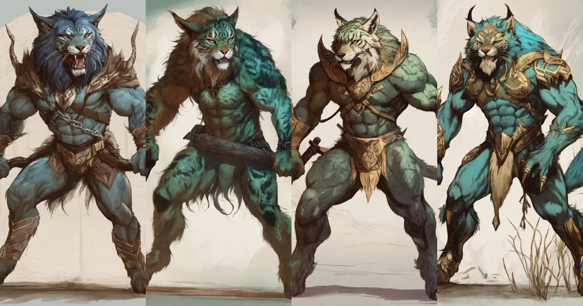 Lexica - The elven beast is a predator, with the head of a lynx ...