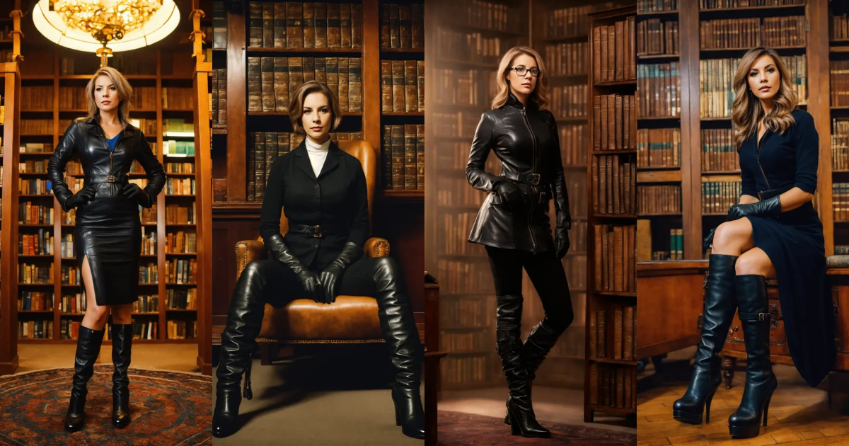 Lexica - Powerful hypnotizing librarian wearing black leather boots ...