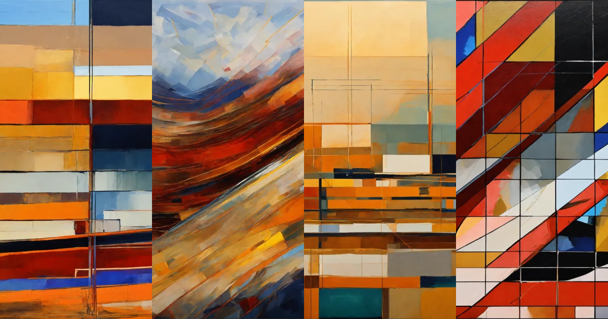 Lexica - Abstract, line art, oil painting, transparent, in style ...