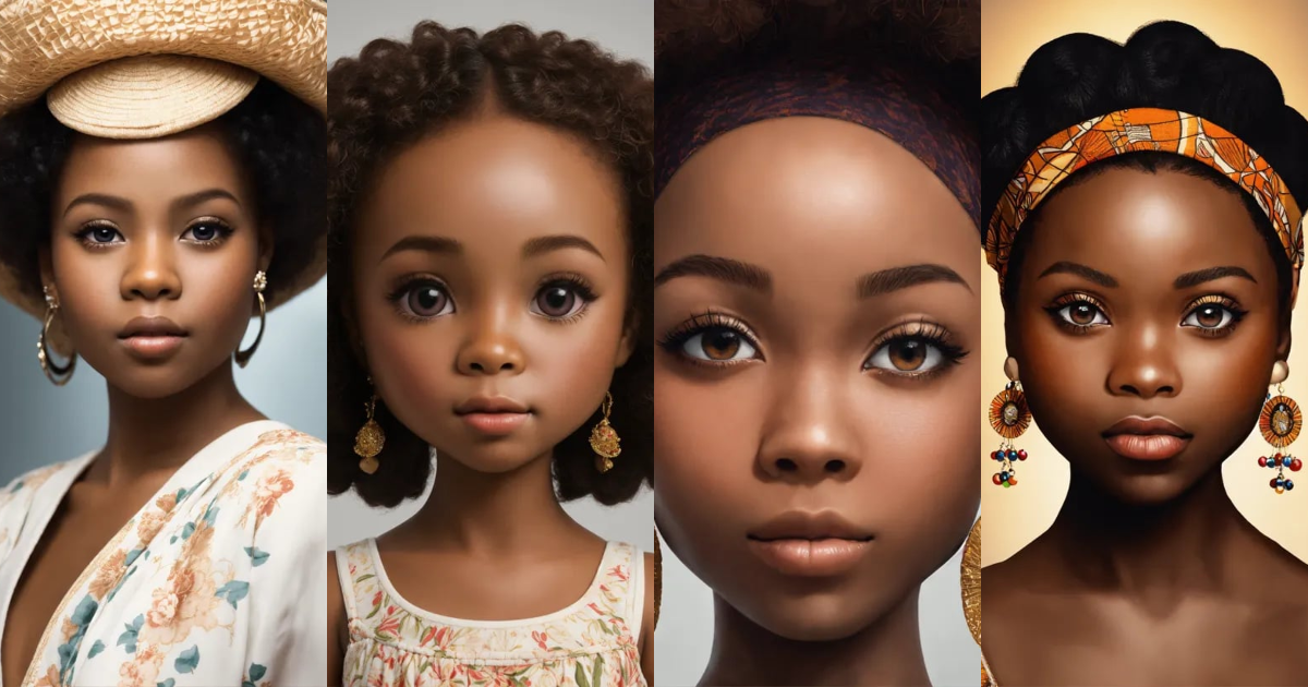 Lexica - Face of a deeply dark complexioned African American dignified ...