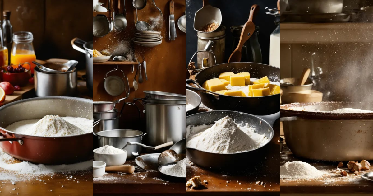 Lexica - Capture the essence of messy kitchen with flour everywhere ...