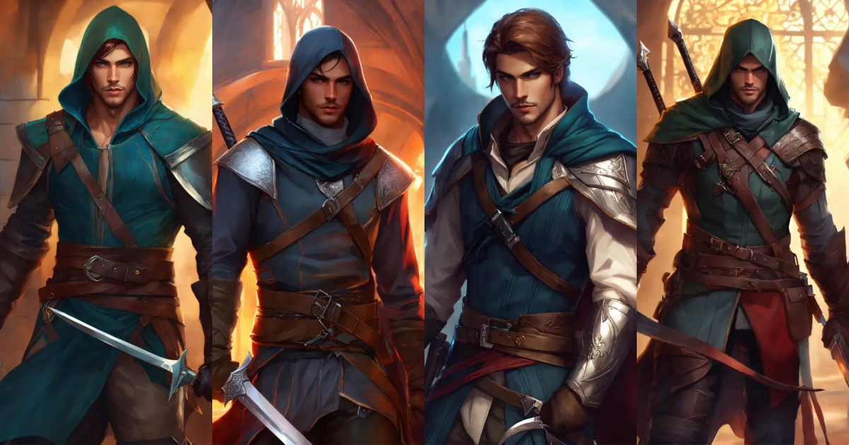 Lexica - Handsome human rogue, digital art, art by artgerm, male ...