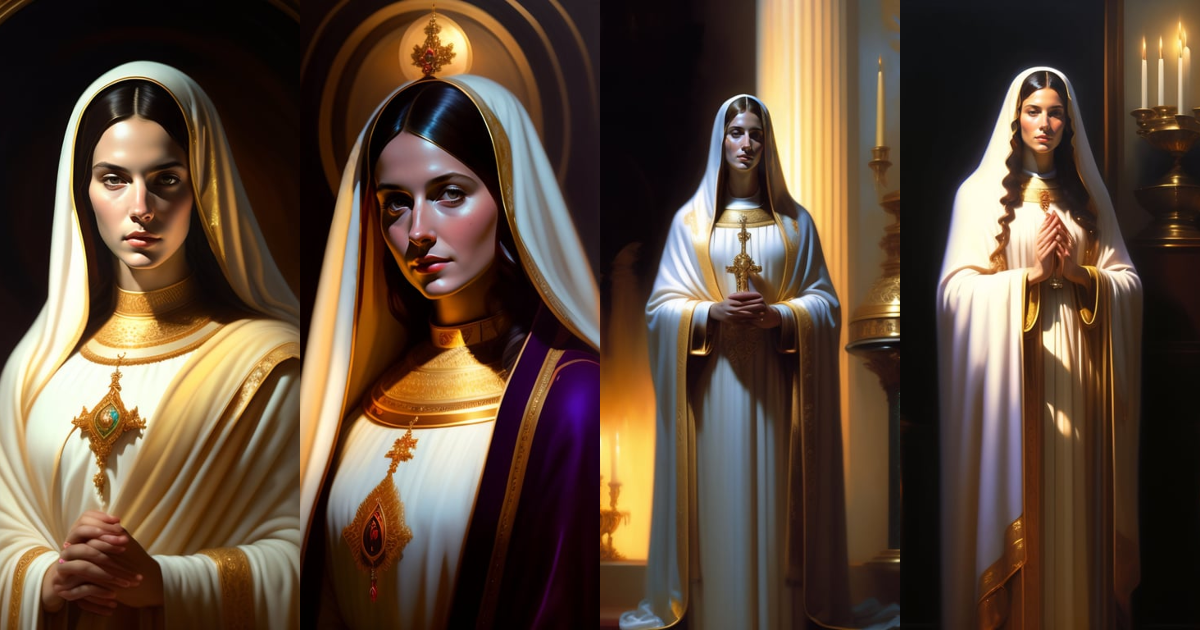Lexica - Full length photo of virgin mary, spooky and disquieting ...