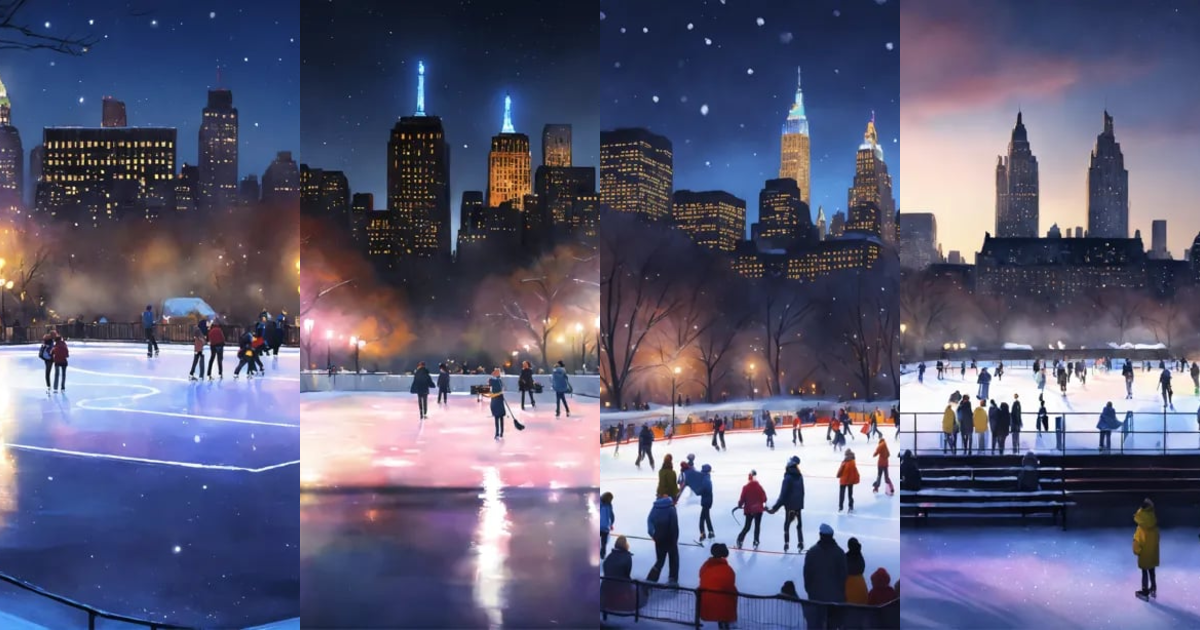 Lexica - Epic beautiful shot of a ultra detailed ultra cozy ice rink in ...