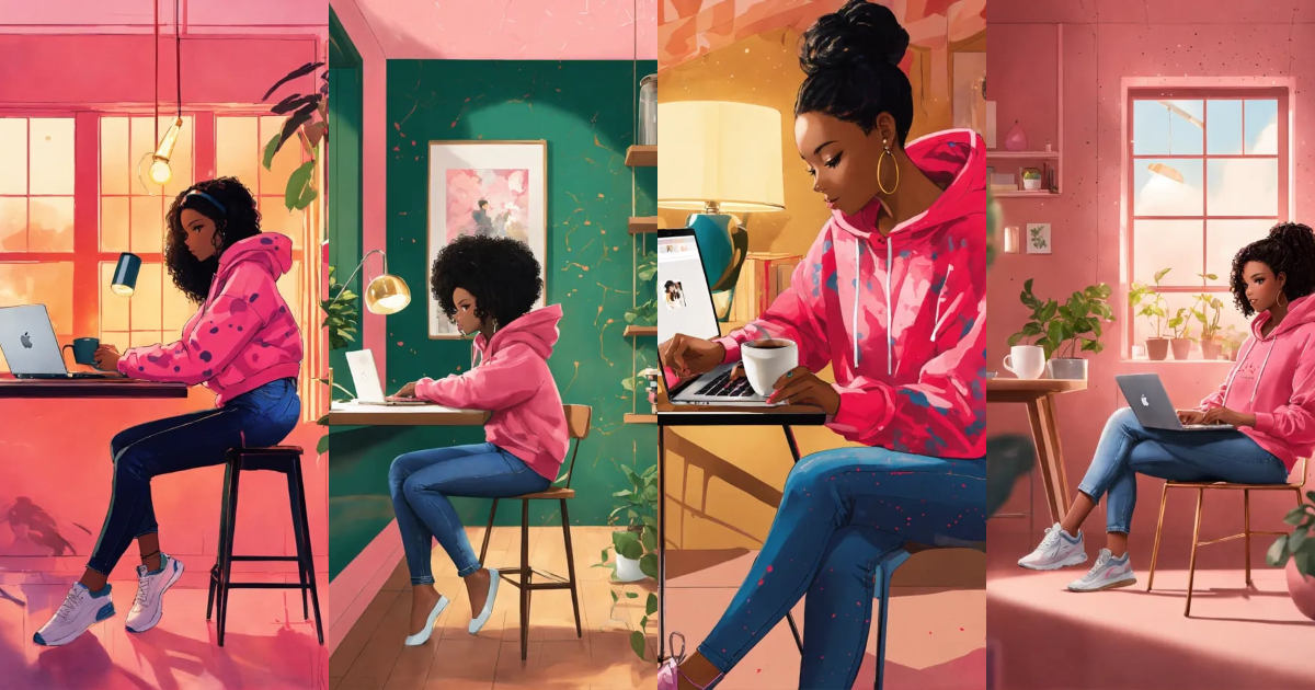 Lexica - Digital illustration capturing an interior space with a focus ...