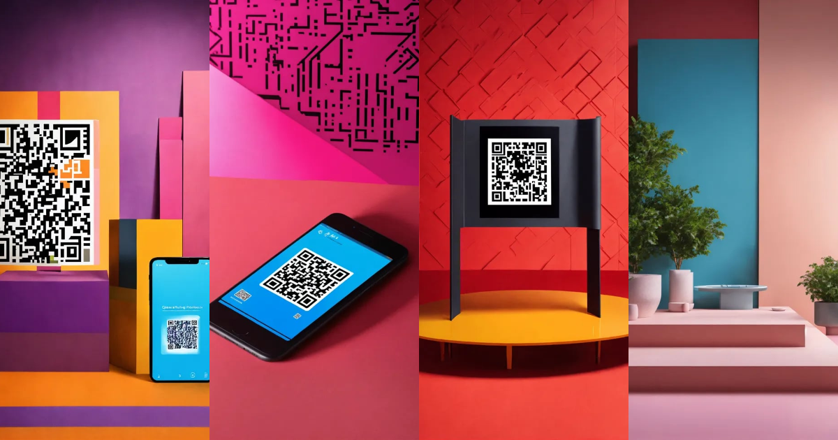 Lexica - Qr code product images against vibrant backdrops for maximum ...